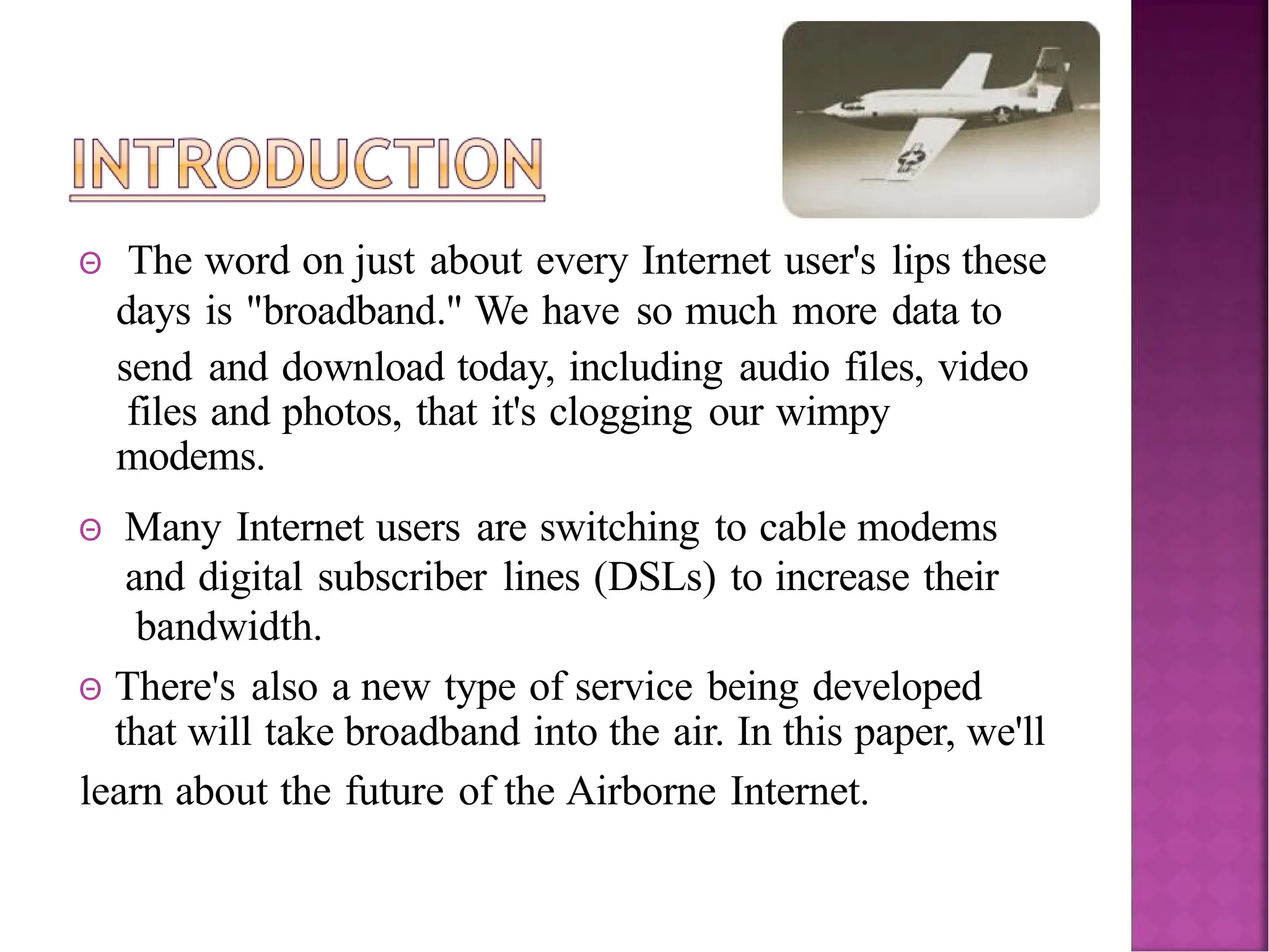 Airborne-Internet-ppt.pptx for the seminar | PPTX