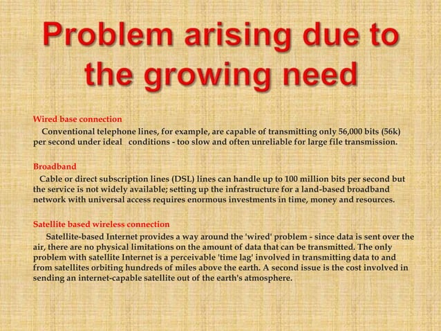 Airborne internet-presentation(my) | PPTX | Computer Networking | Computing