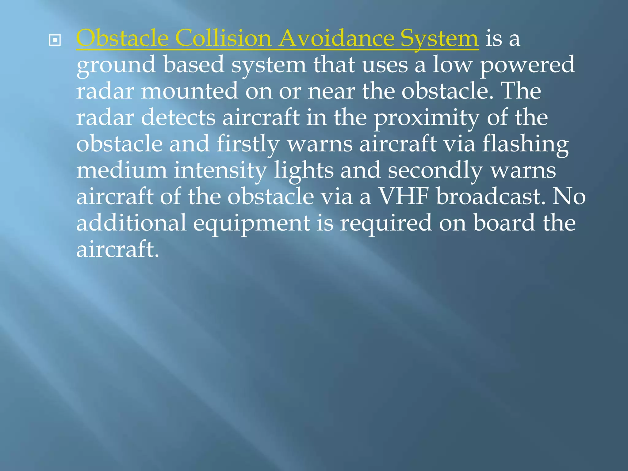 Airborne collision avoidance system | PPTX