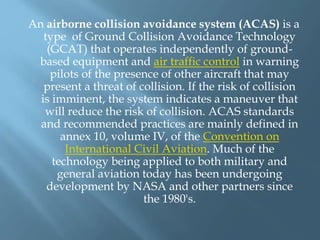 Airborne collision avoidance system | PPTX
