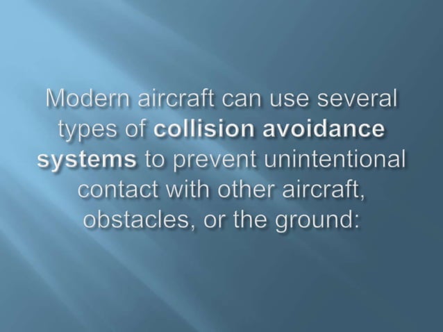 Airborne collision avoidance system | PPT