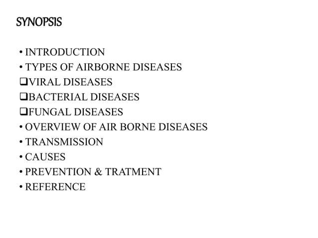 Airborne diseases | PPTX | Infectious Diseases | Diseases and Conditions