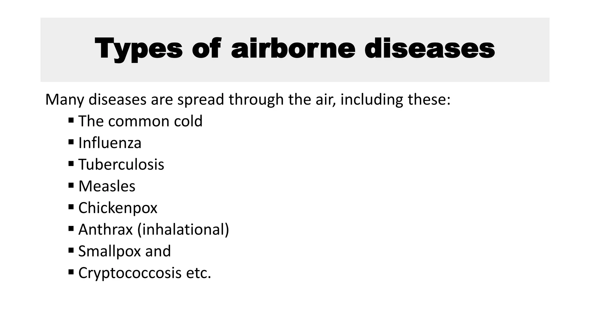 Airborne diseases | PPTX