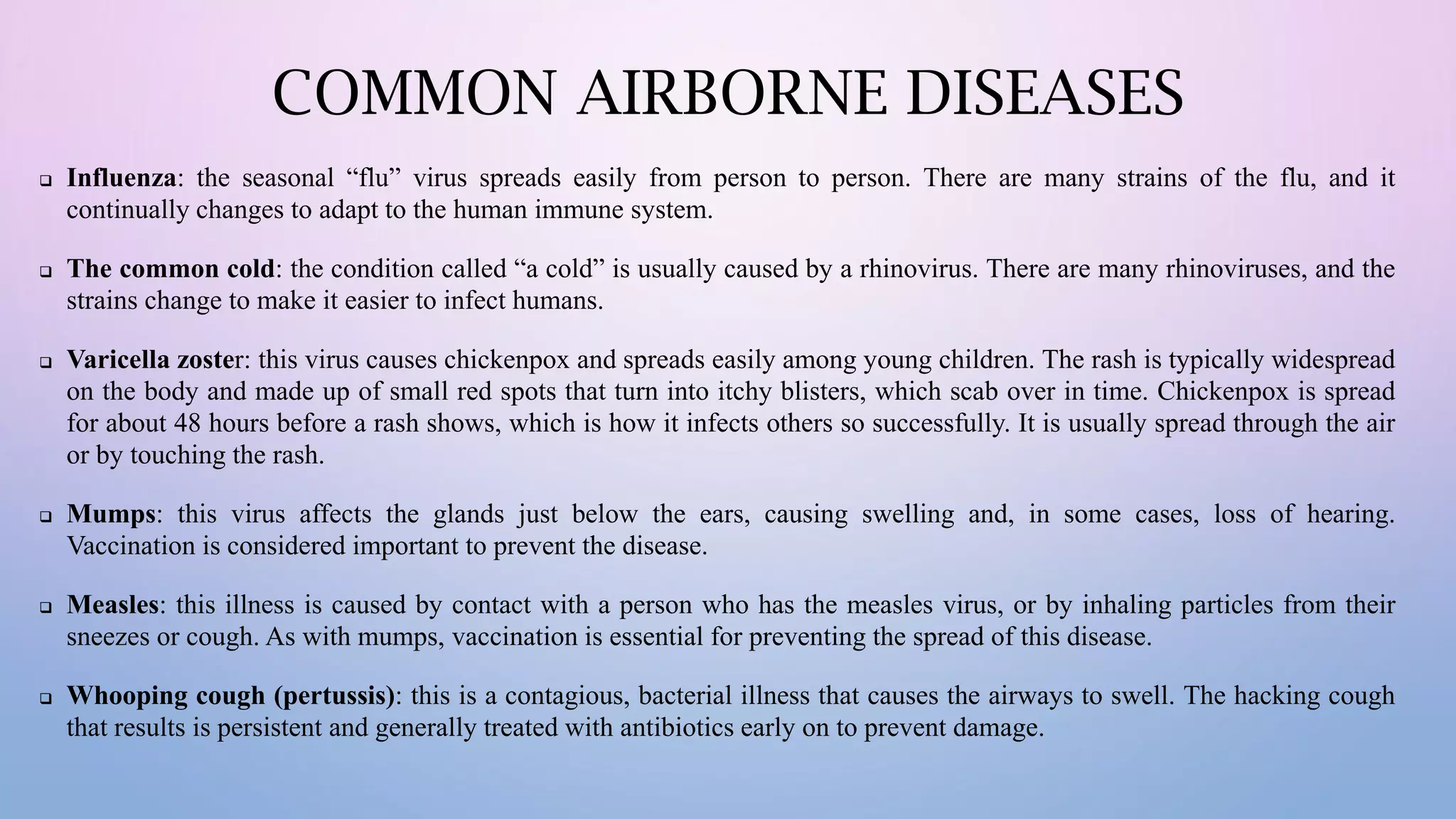 Airborne diseases | PDF