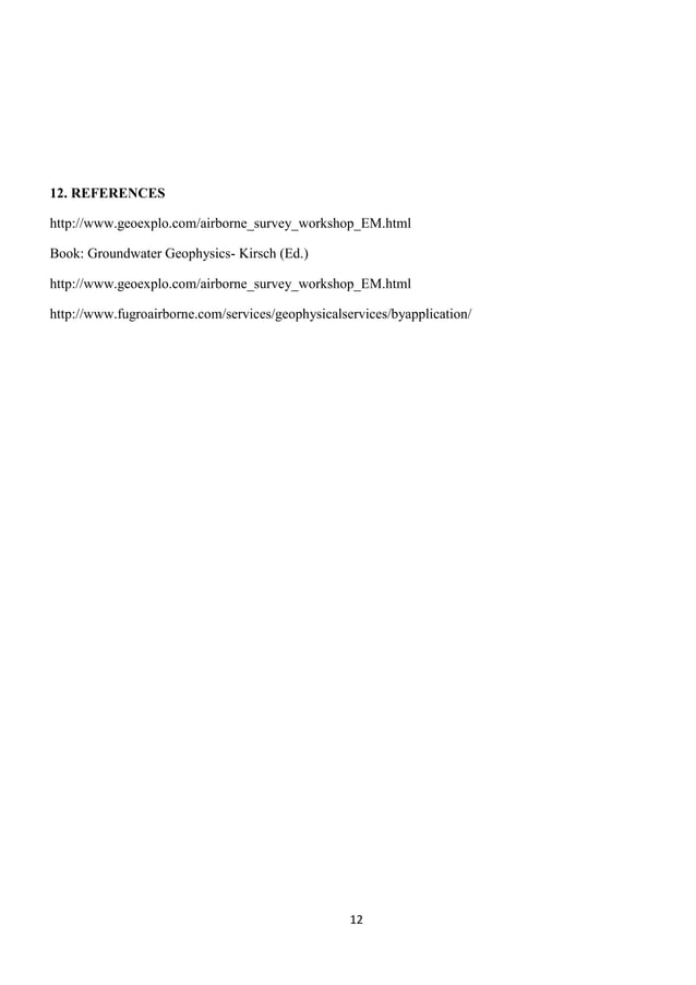 Airborne electromagnetic survey REPORT | DOCX