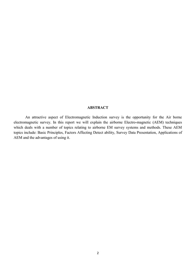 Airborne electromagnetic survey REPORT | DOCX