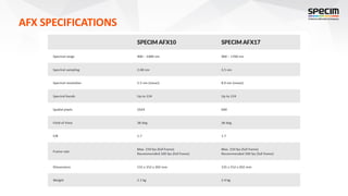 Airborne Hyperspectral Imagin SPECIM AFX | PDF