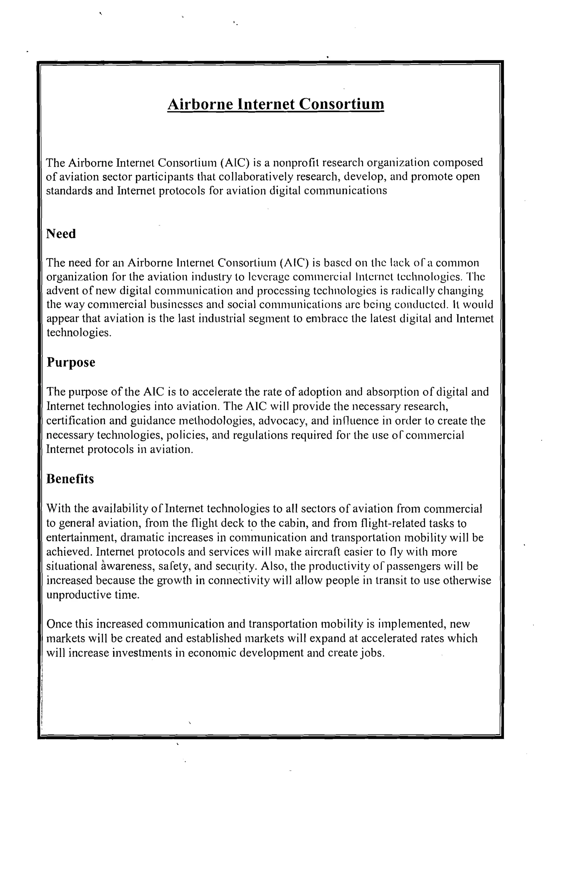 Airborne internet | PDF