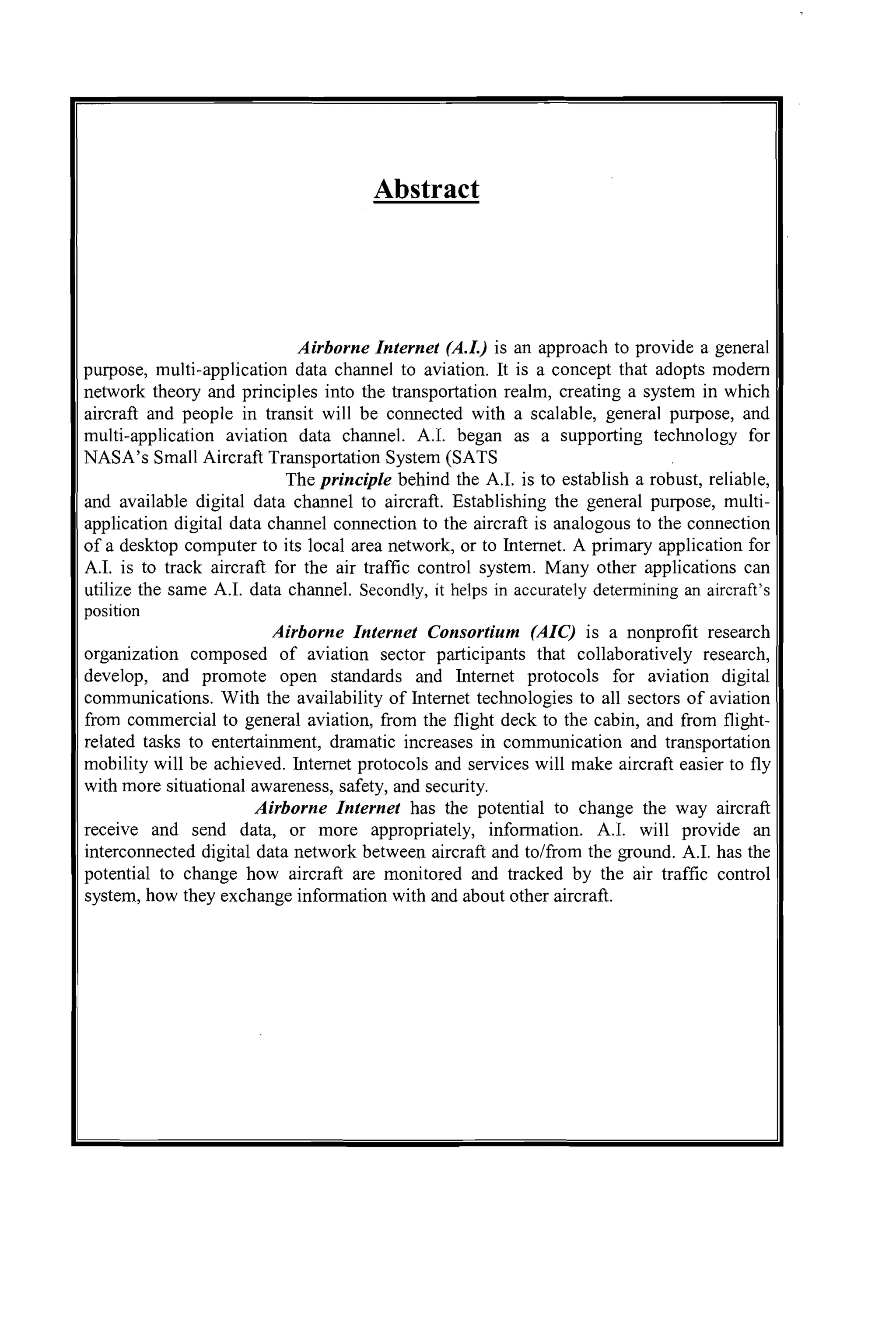 Airborne internet | PDF