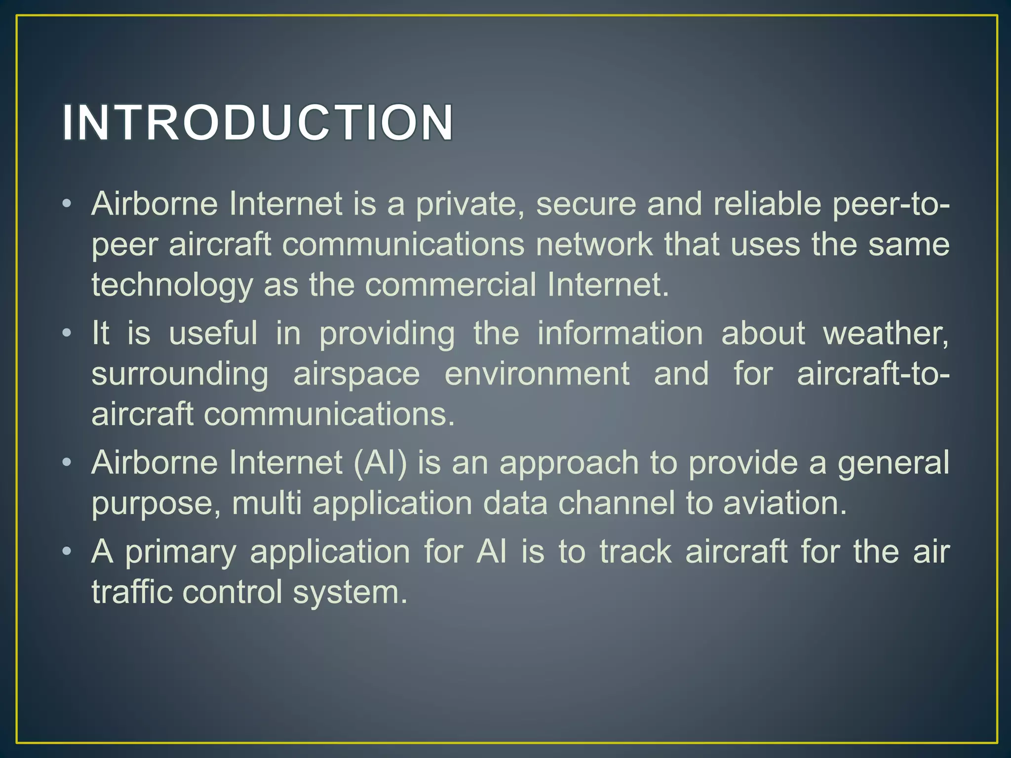 Airborne internet | PPTX | Computer Networking | Computing
