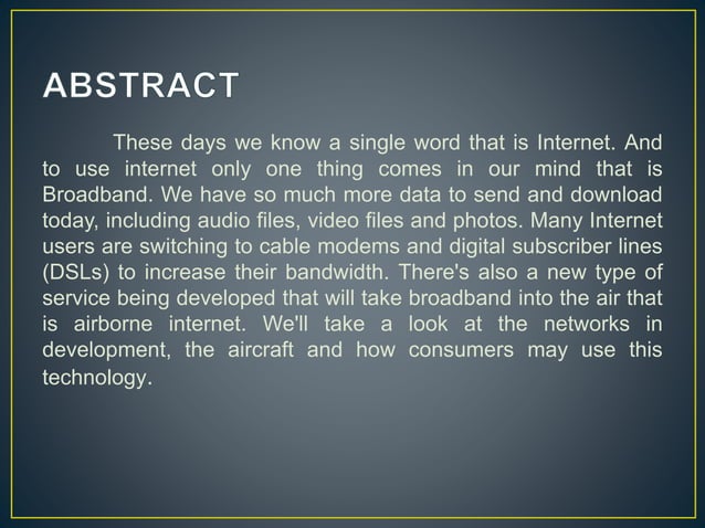 Airborne internet | PPTX | Computer Networking | Computing