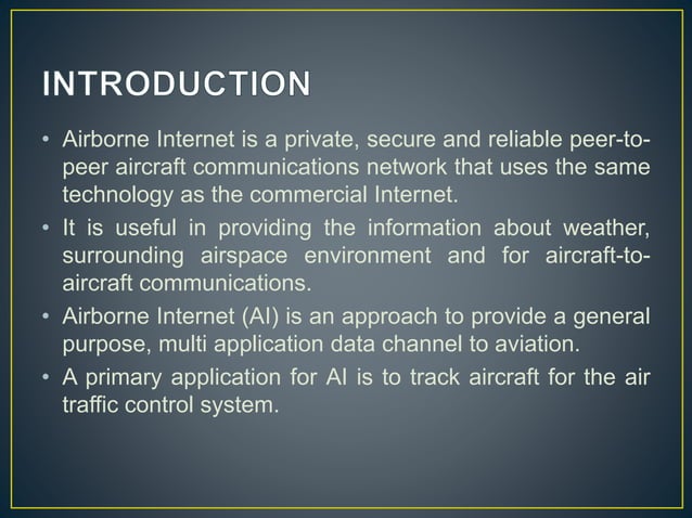 Airborne internet | PPTX | Computer Networking | Computing
