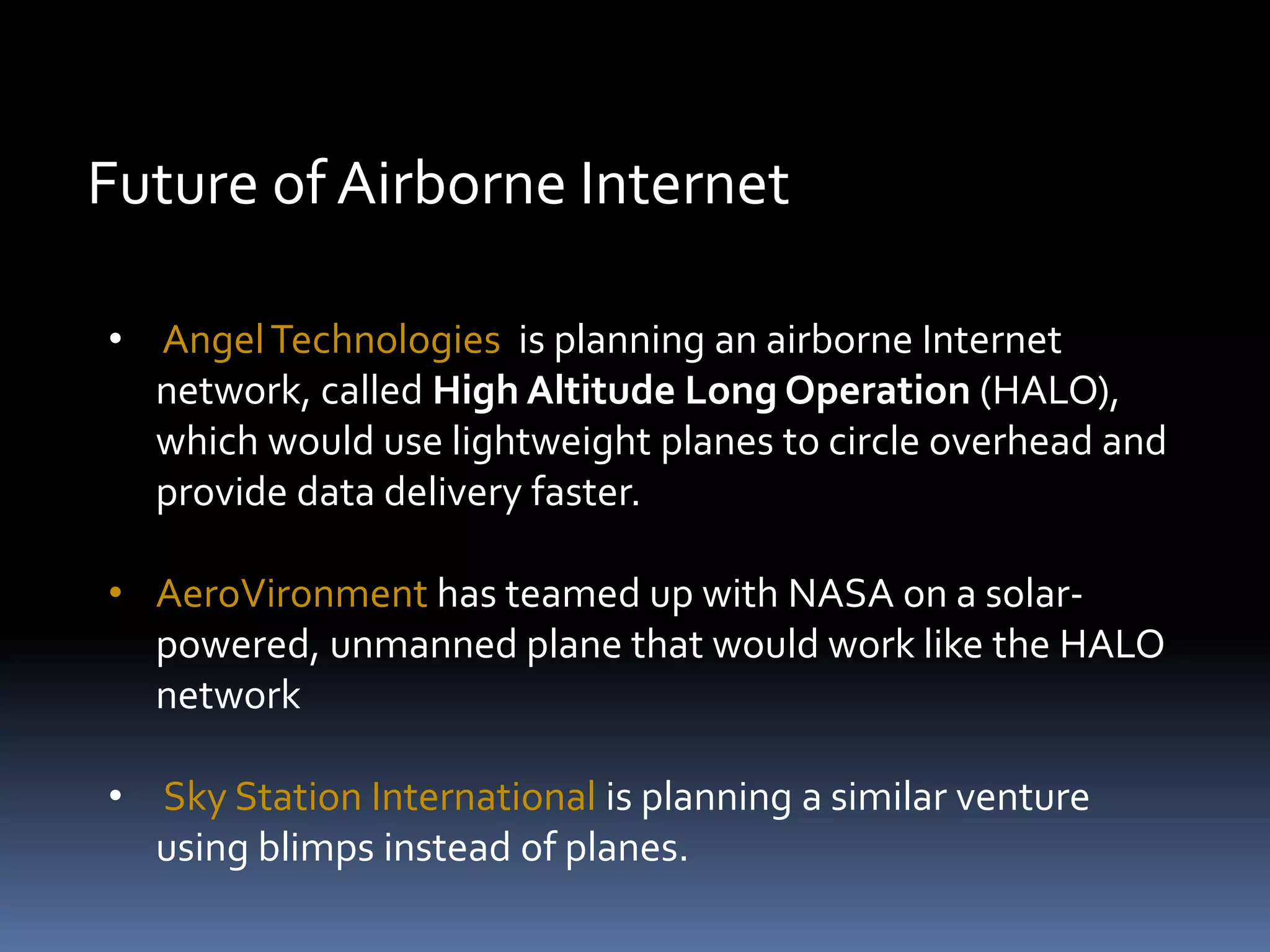 Airborne internet | PPTX