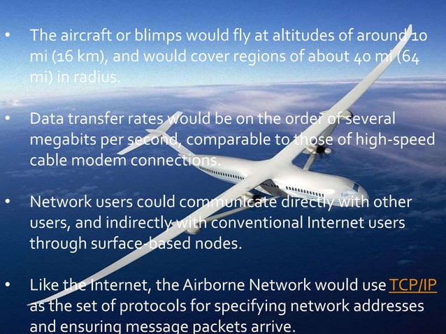 Airborne internet | PPTX | Computer Networking | Computing