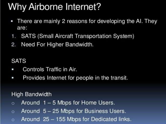 Airborne internet | PPTX | Computer Networking | Computing