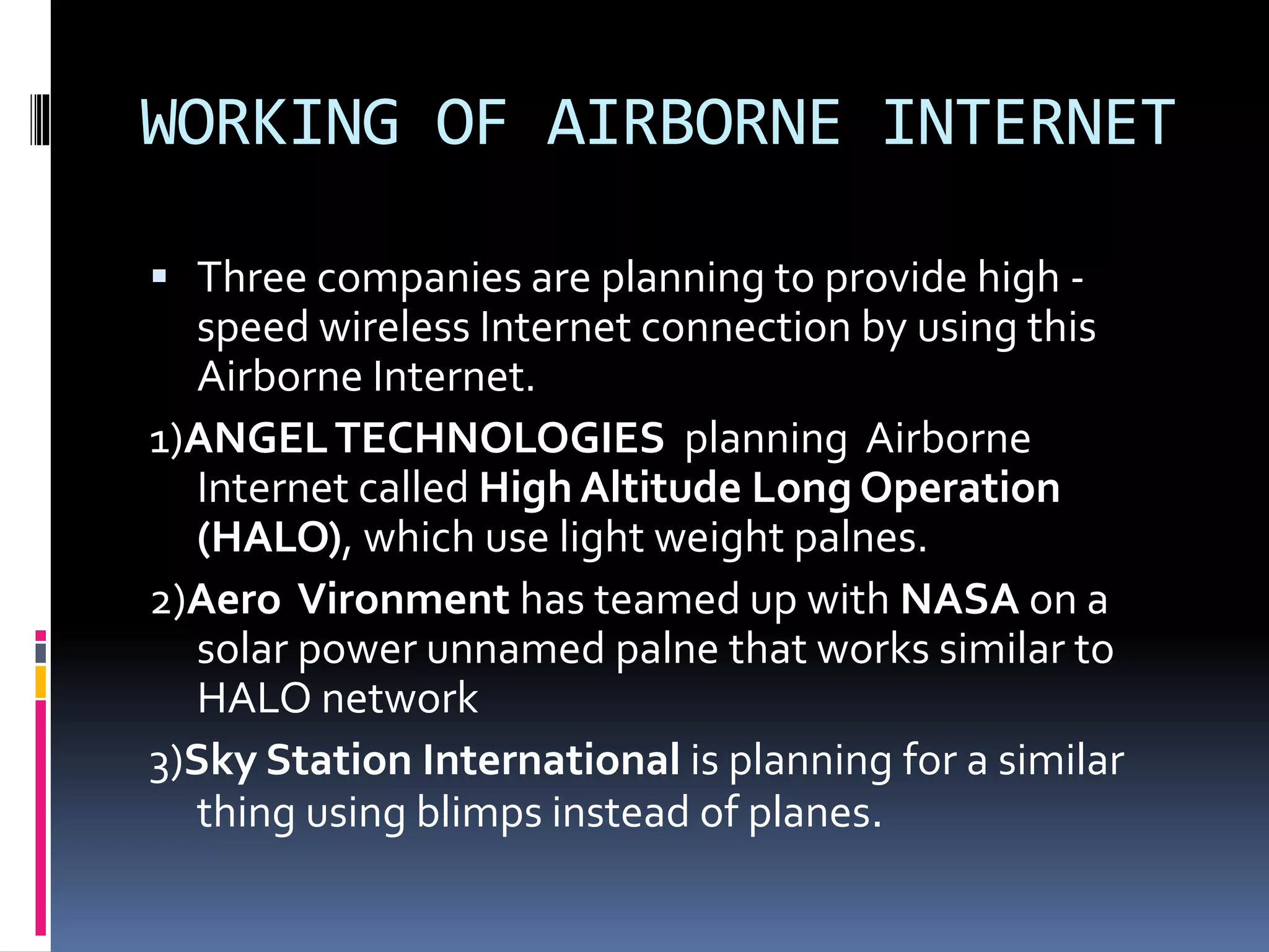 Airborne internet by V.DINESH KUMAR KSRCT | PPT