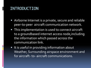 Airborne internet by V.DINESH KUMAR KSRCT | PPT
