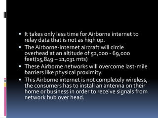 Airborne internet by V.DINESH KUMAR KSRCT | PPT