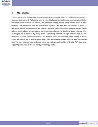 Airborne wind turbines | PDF