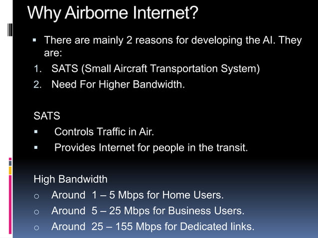 Airborne Internet | PPTX | Internet | Computing