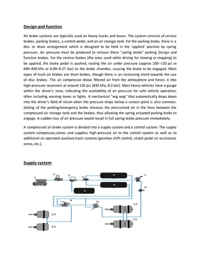 Air brake system | DOCX