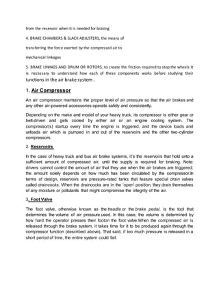 Air brake system | DOCX
