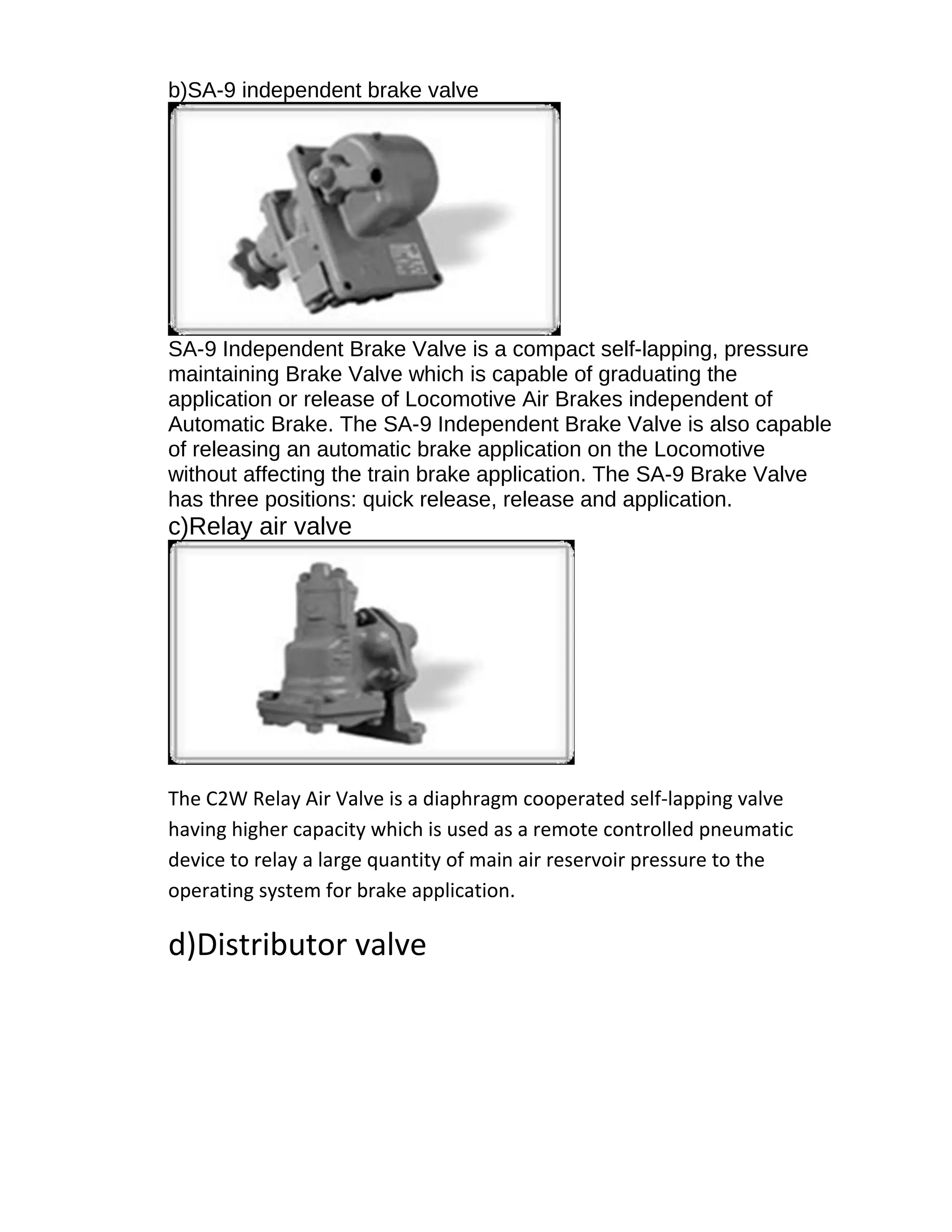 Air brake system of locomotives | DOC