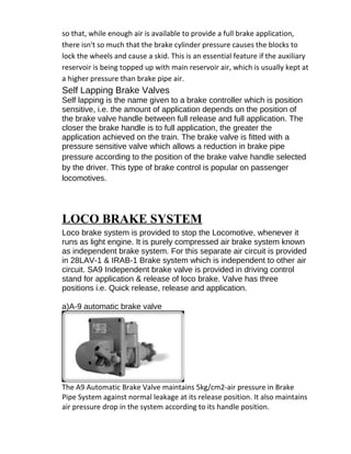 Air brake system of locomotives | DOC