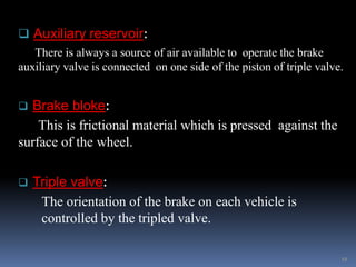 Air braking system of railways | PPTX
