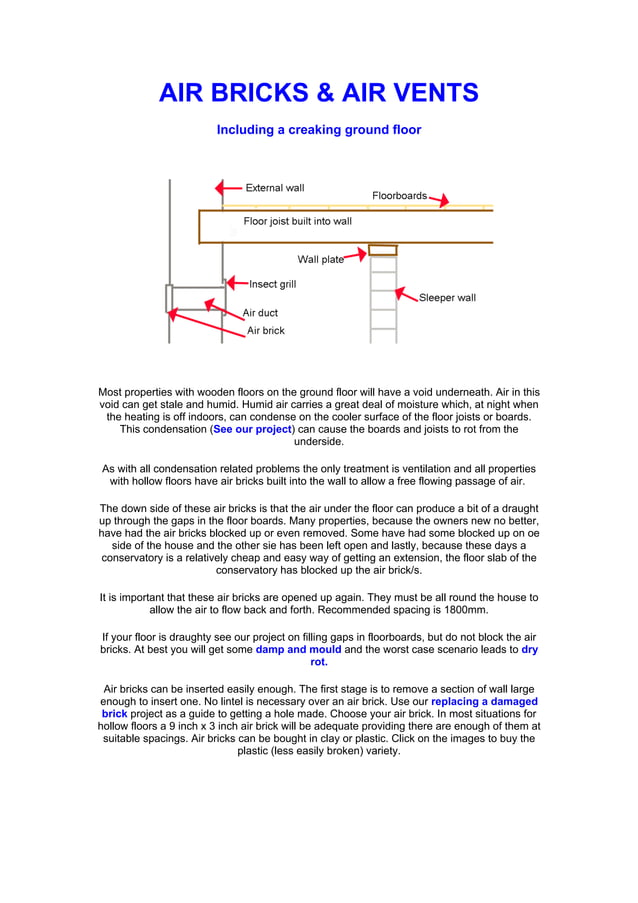 Air bricks | PDF | Home Improvement | Home & Garden