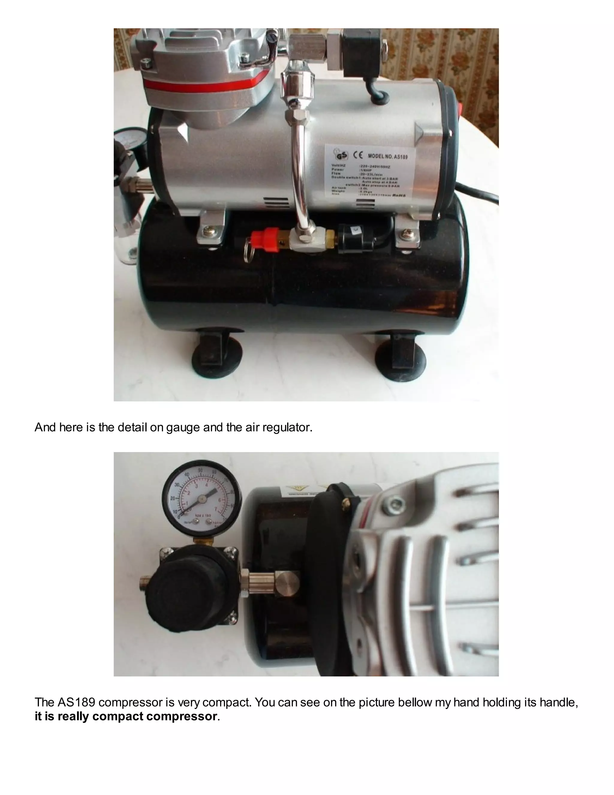Airbrush compressor as189 review | PDF