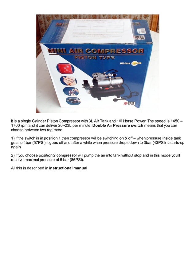 Airbrush compressor as189 review | PDF | Free Download