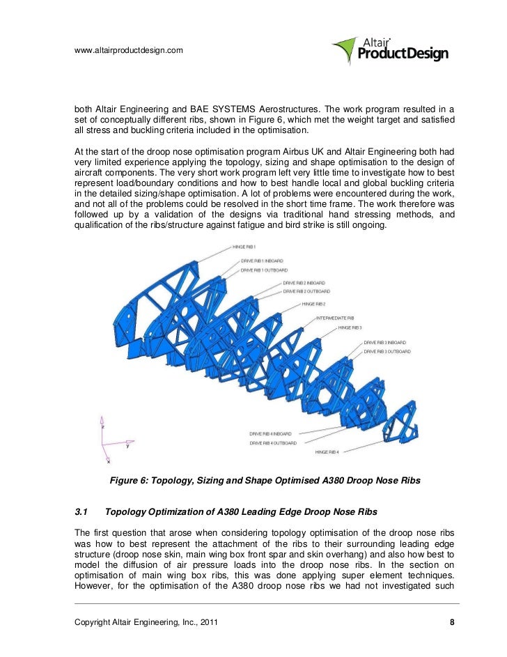 Airbus - Topology Optimization Methods for Optimal Aircraft Components