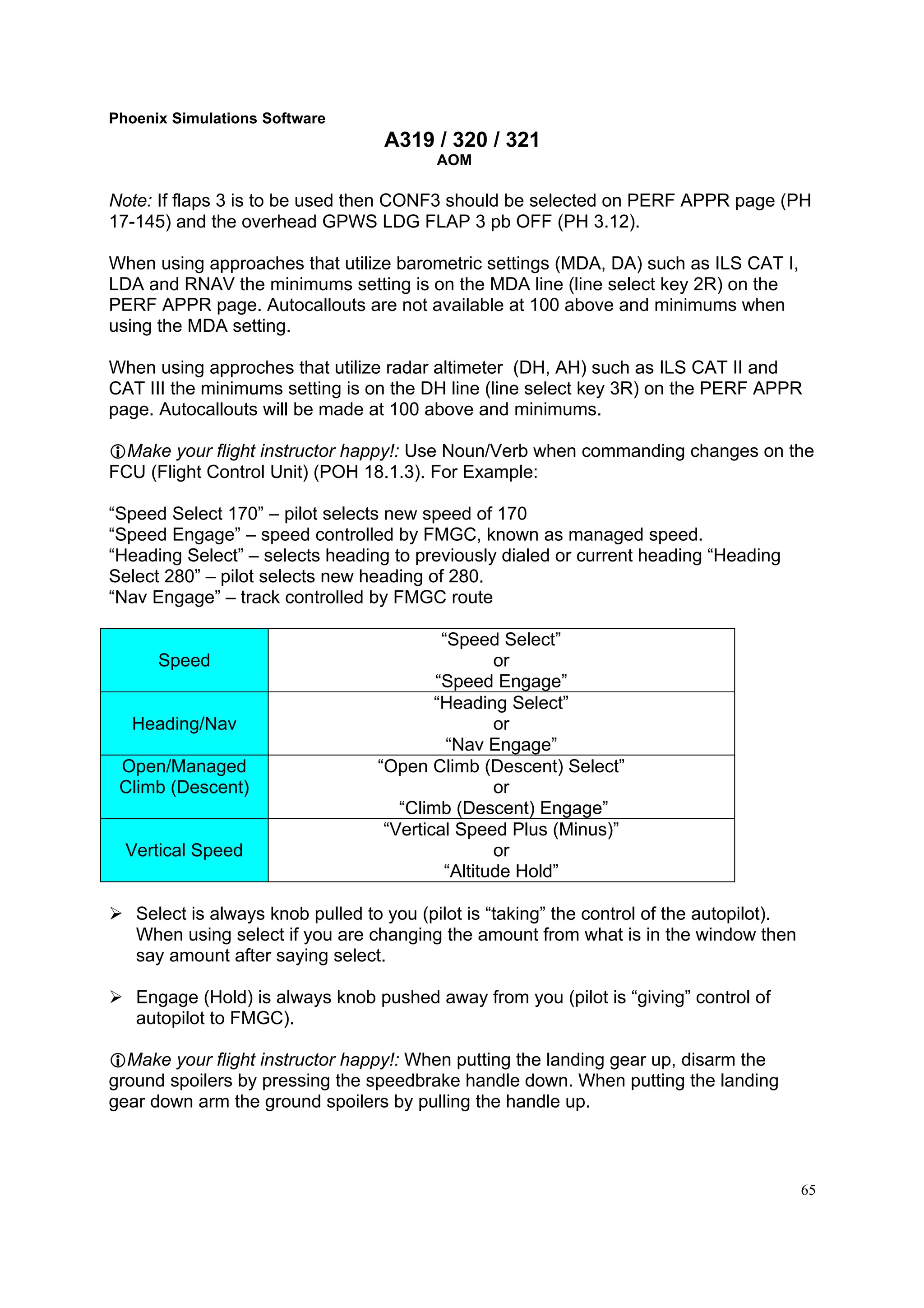 Airbus a319 a320 a321 aircraft operating manual | PDF