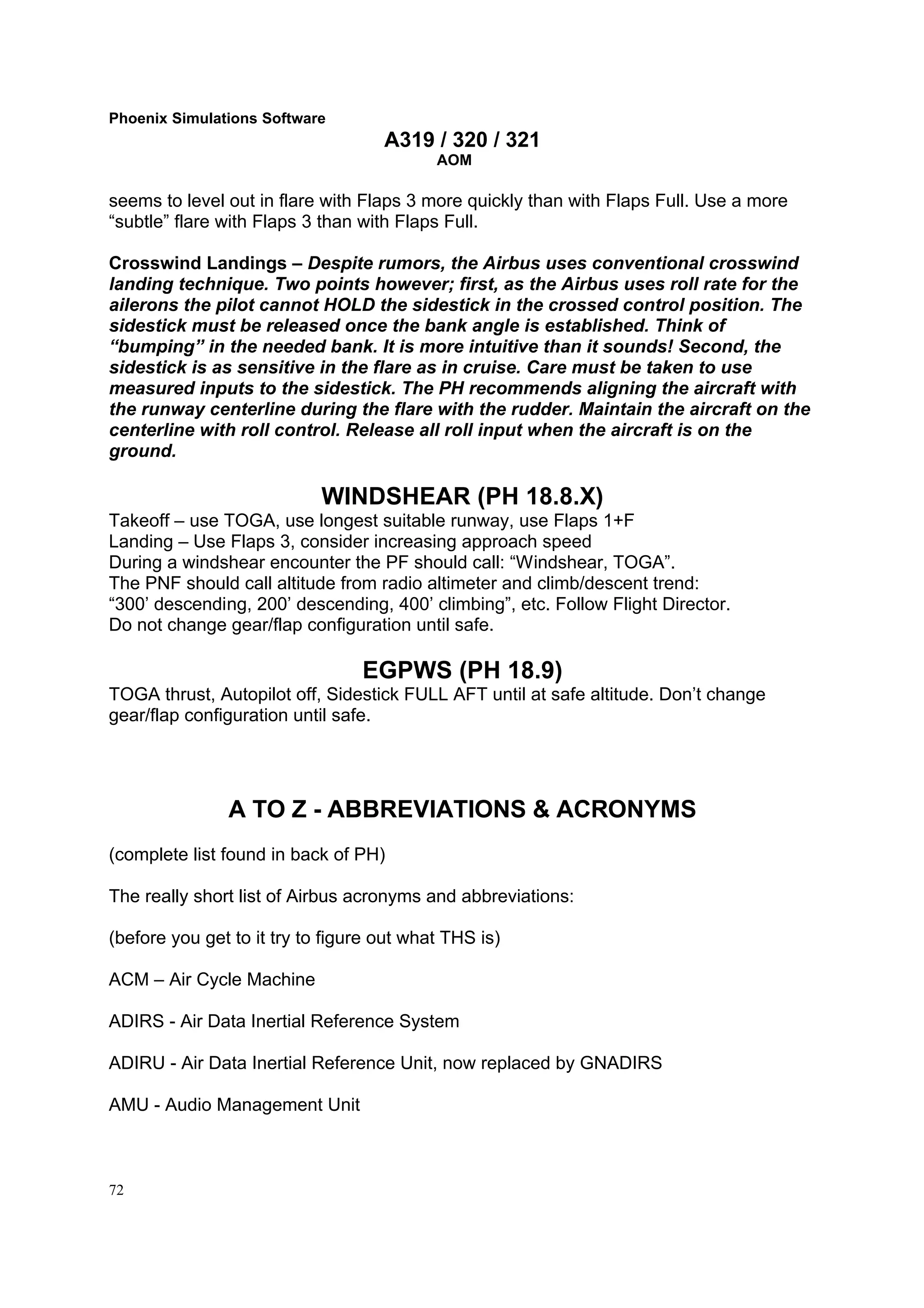 Airbus a319 a320 a321 aircraft operating manual | PDF