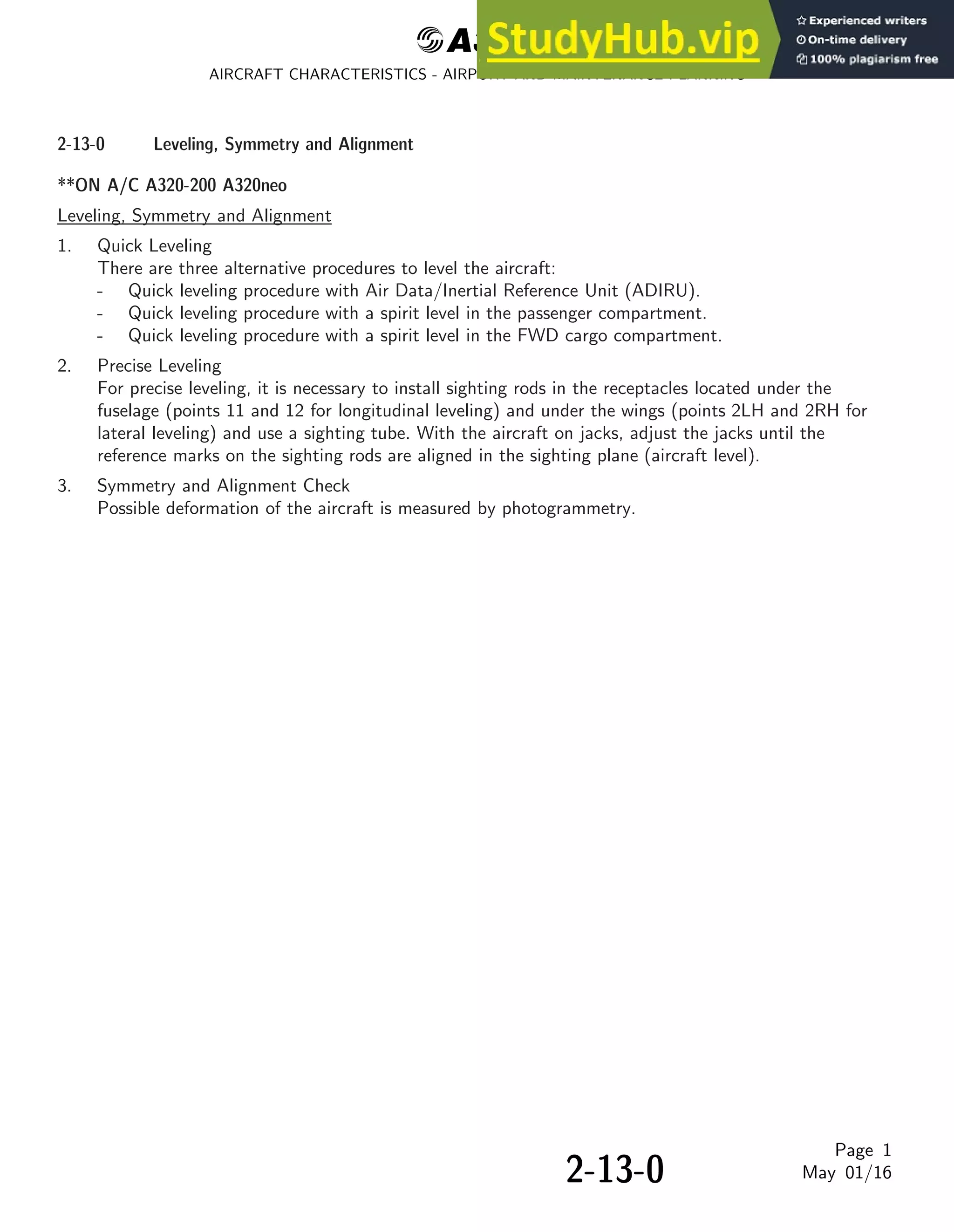 AIRBUS A320 AIRCRAFT CHARACTERISTICS AIRPORT AND MAINTENANCE PLANNING ...