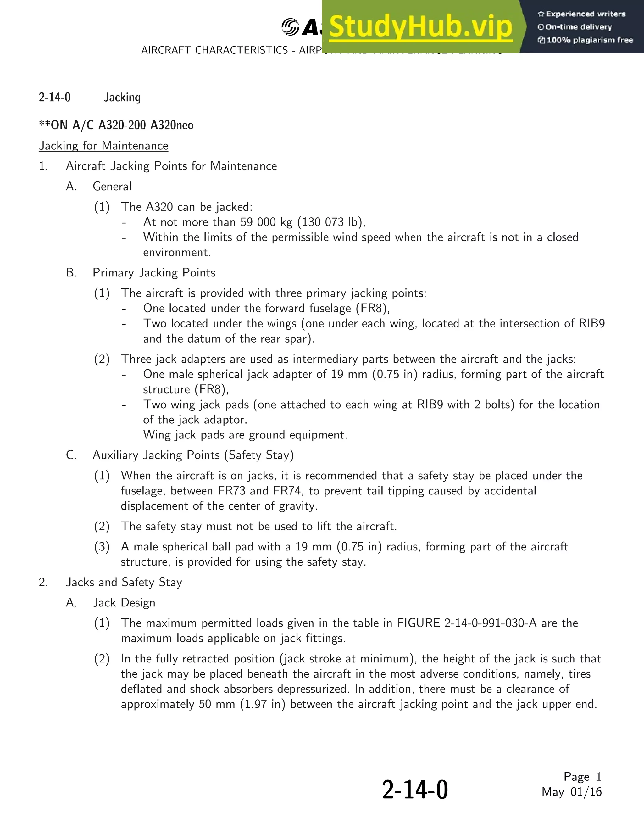 AIRBUS A320 AIRCRAFT CHARACTERISTICS AIRPORT AND MAINTENANCE PLANNING ...