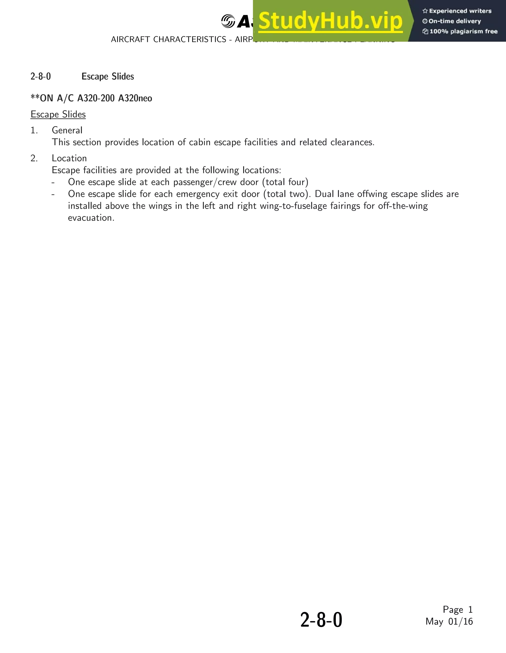 AIRBUS A320 AIRCRAFT CHARACTERISTICS AIRPORT AND MAINTENANCE PLANNING ...