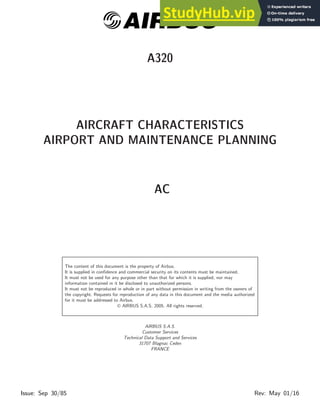 AIRBUS A320 AIRCRAFT CHARACTERISTICS AIRPORT AND MAINTENANCE PLANNING ...
