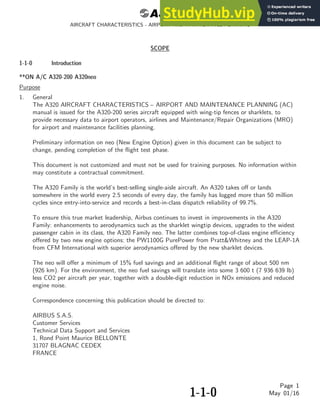 AIRBUS A320 AIRCRAFT CHARACTERISTICS AIRPORT AND MAINTENANCE PLANNING ...