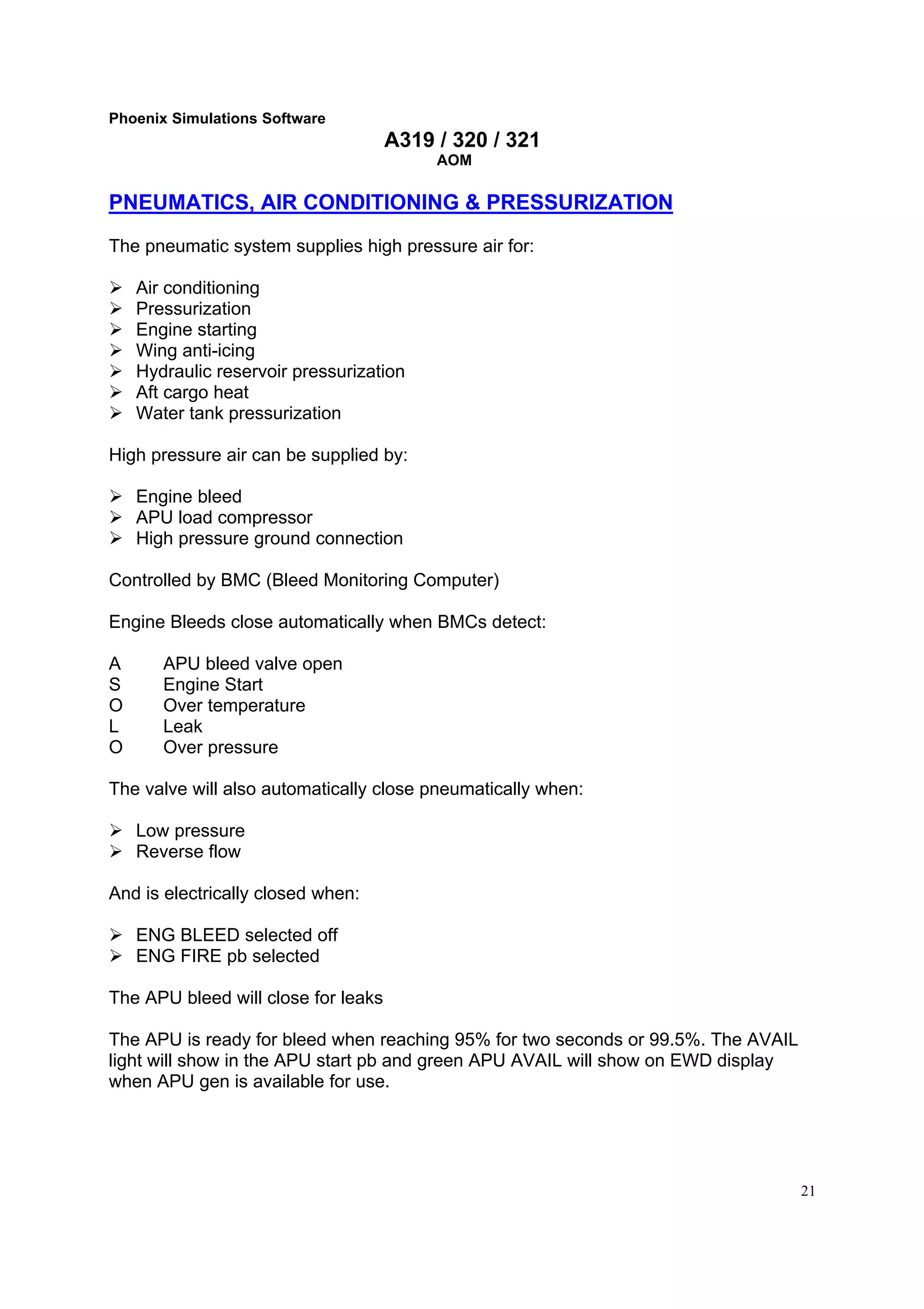 Airbus a320 aircraft operation manual | PDF