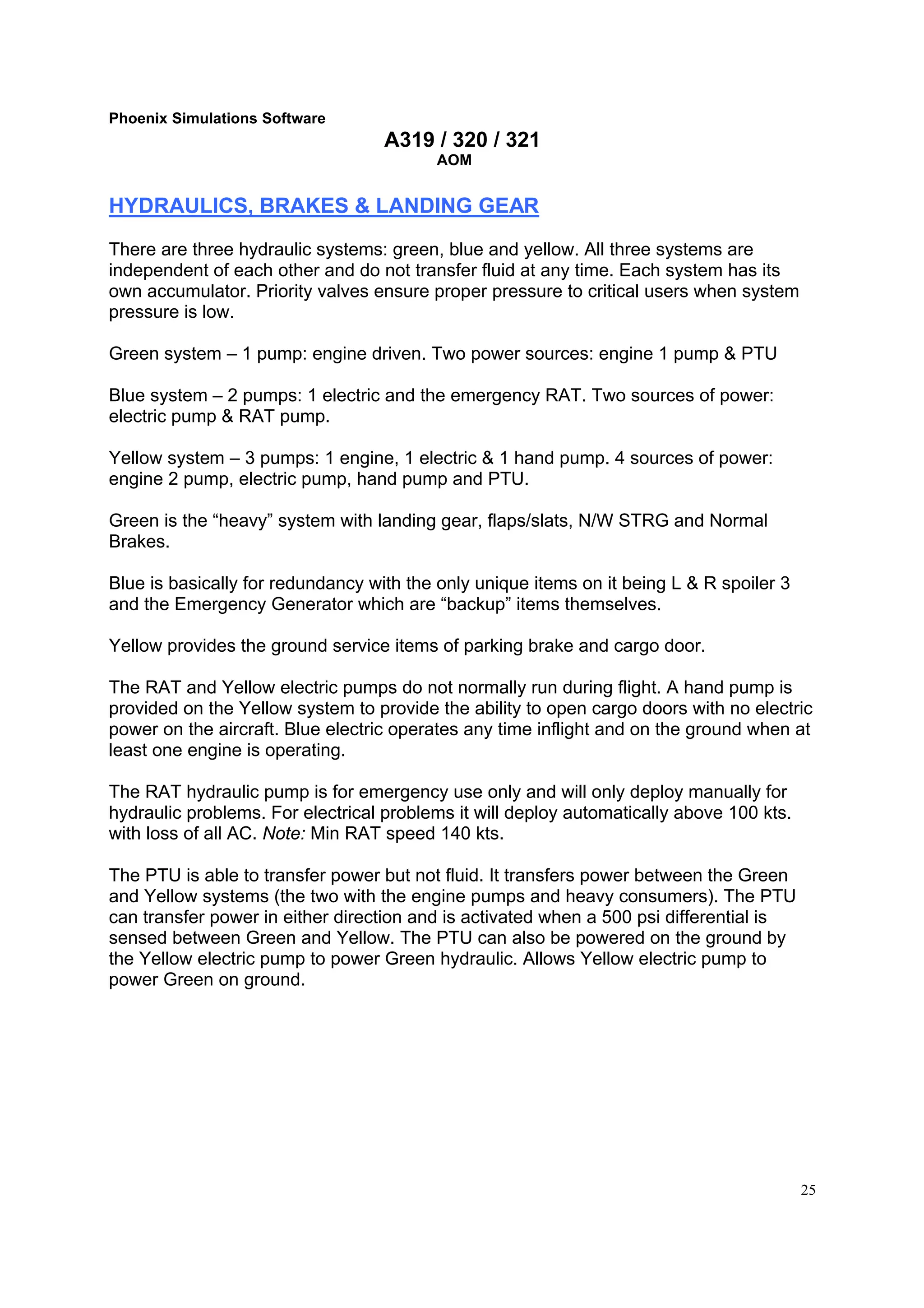 Airbus a320 aircraft operation manual | PDF