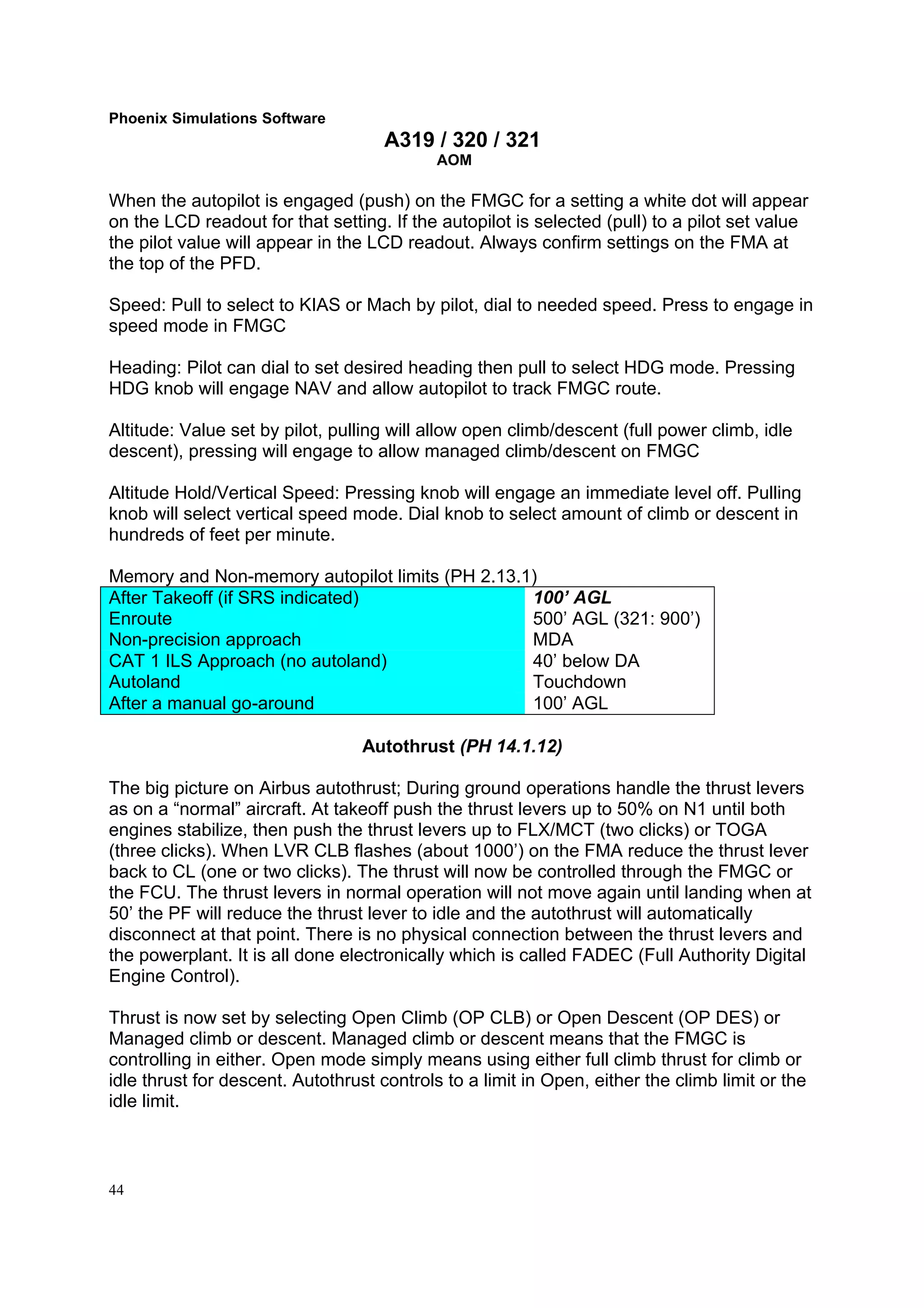 Airbus a320 aircraft operation manual | PDF