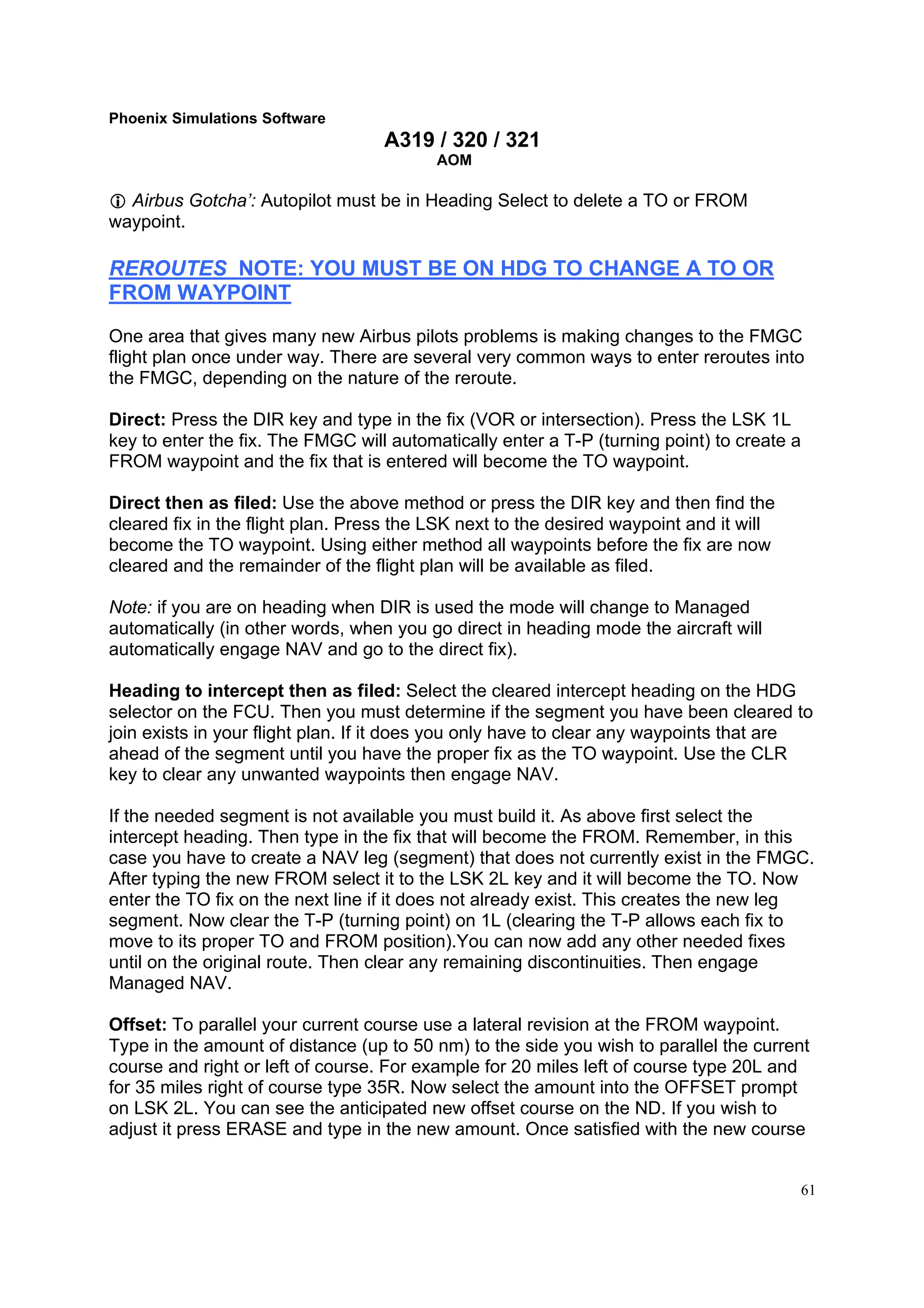 Airbus a320 aircraft operation manual | PDF