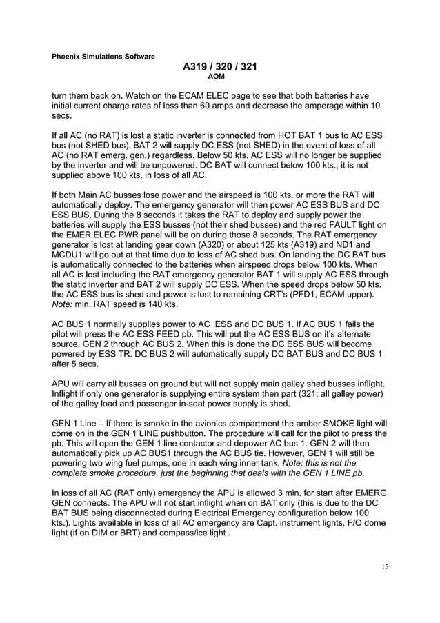 Airbus a320 aircraft operation manual | PDF