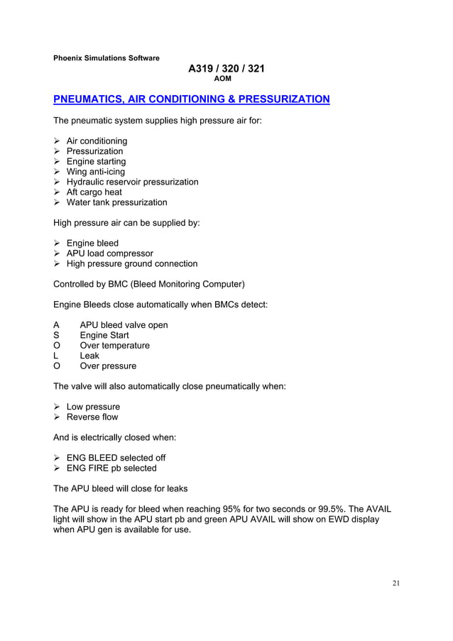 Airbus a320 aircraft operation manual | PDF