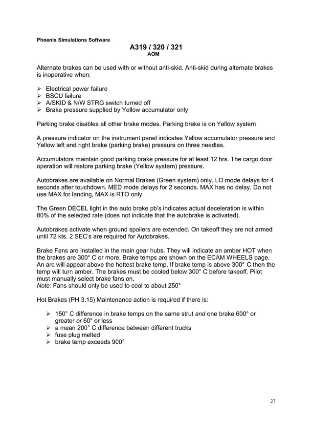 Airbus a320 aircraft operation manual | PDF