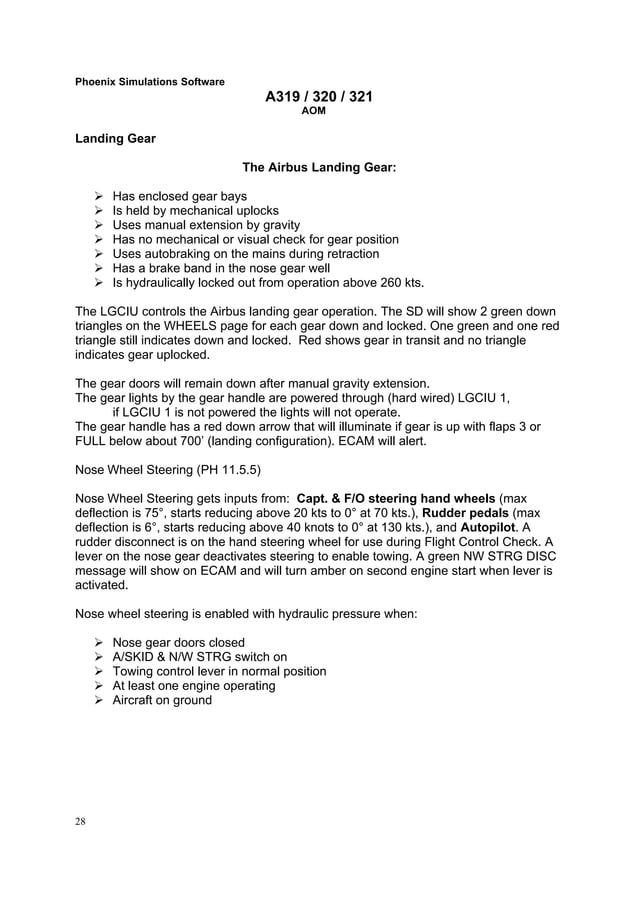 Airbus a320 aircraft operation manual | PDF