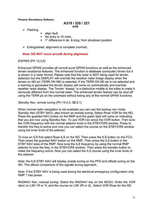 Airbus a320 aircraft operation manual | PDF