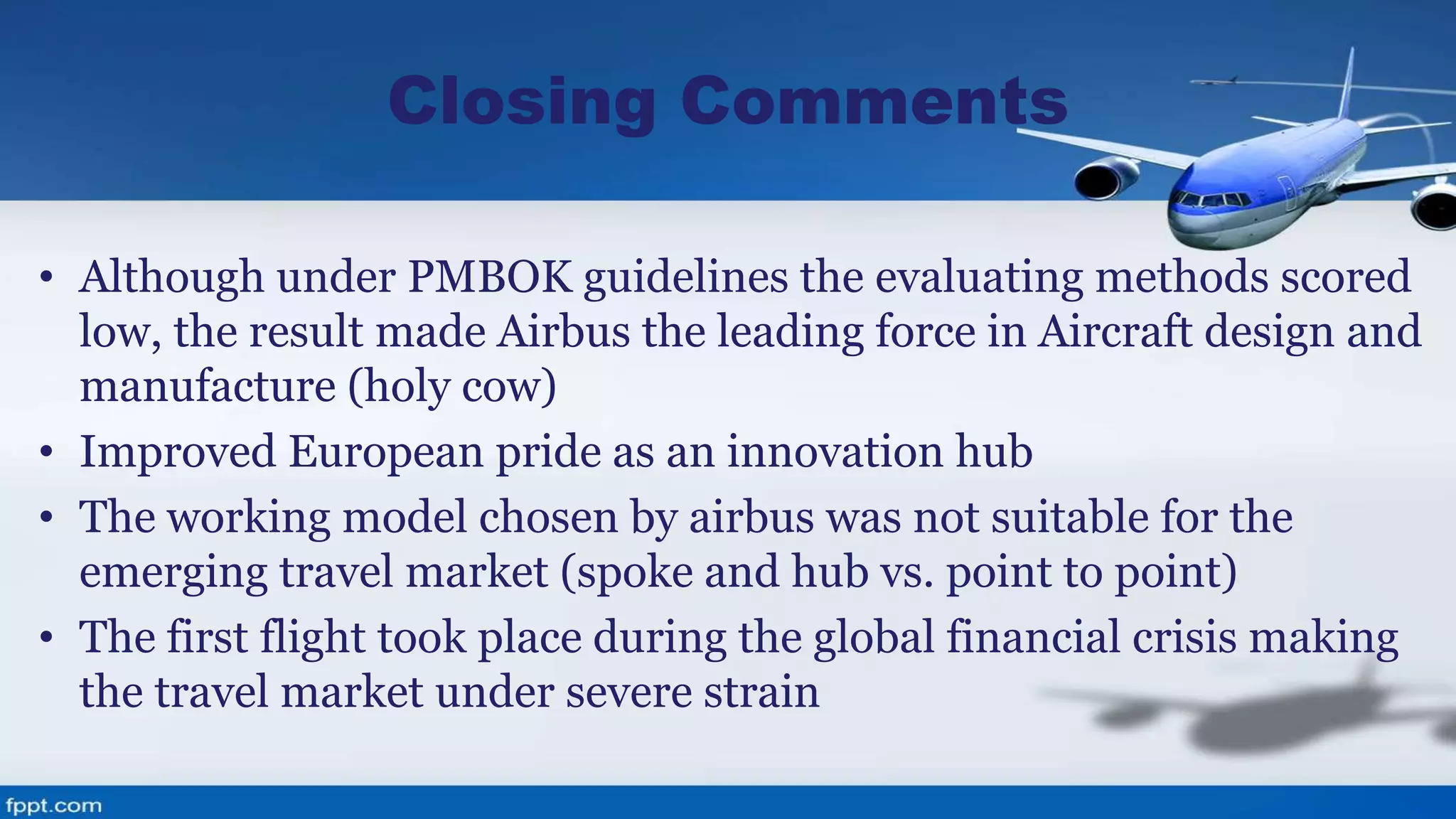 Airbus a 380 Project Analysis | PPTX